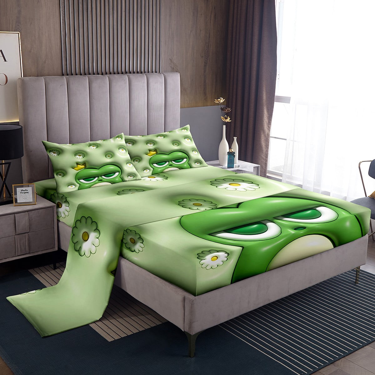 Erosebridal Funny Frog Sheet Set King, 3D Animal Print Bedding Sets ...