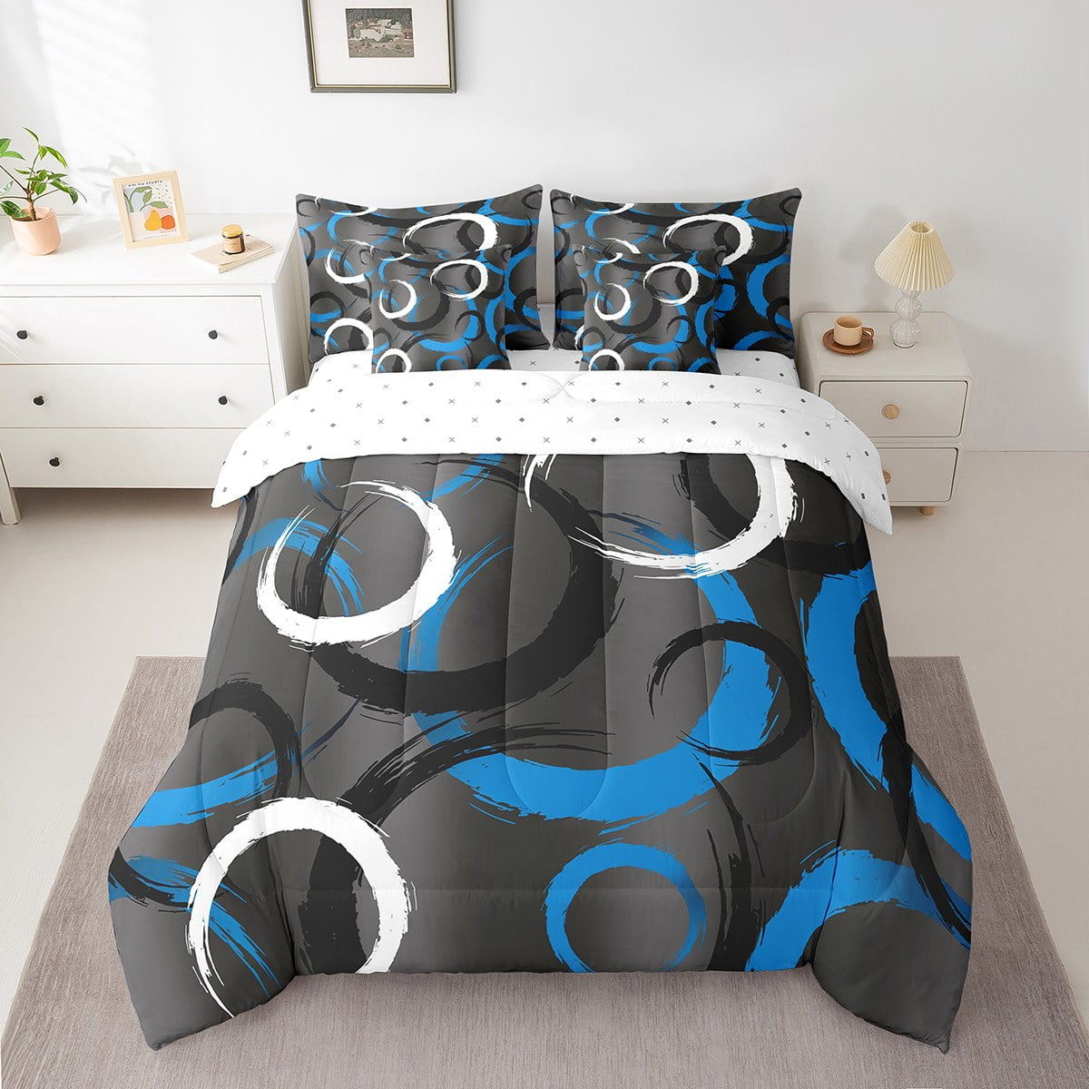 Erosebridal Futuristic Abstract Bed in a Bag Twin size, Geometric Ombre ...