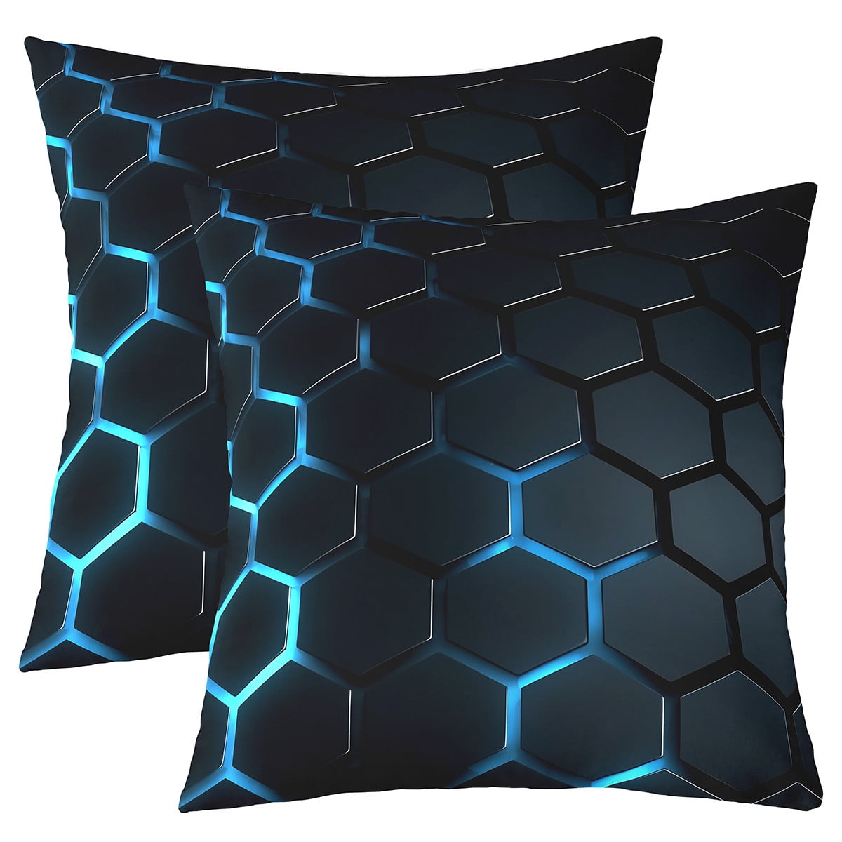 Erosebridal Futuristic Geometry Throw Pillow Covers 18x18 Set of 2 ...