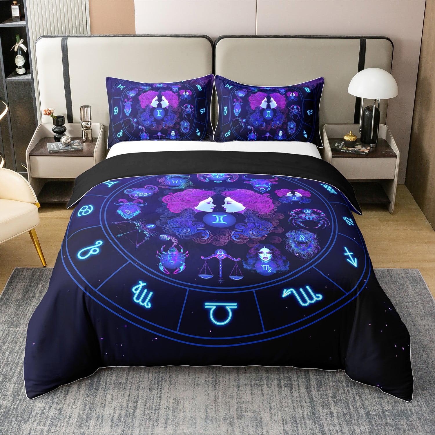Erosebridal Galaxy Constellations 100% Cotton Duvet Cover Full Size ...