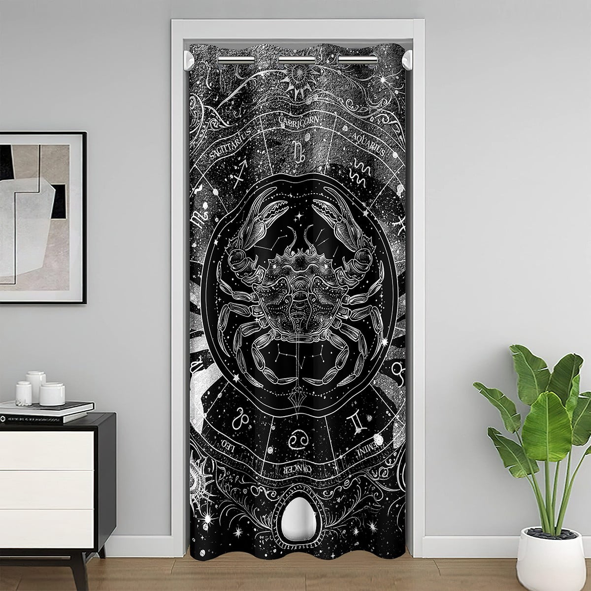 Erosebridal Galaxy Horoscope Door Curtain Panel 80"x42",Universe Cosmos ...