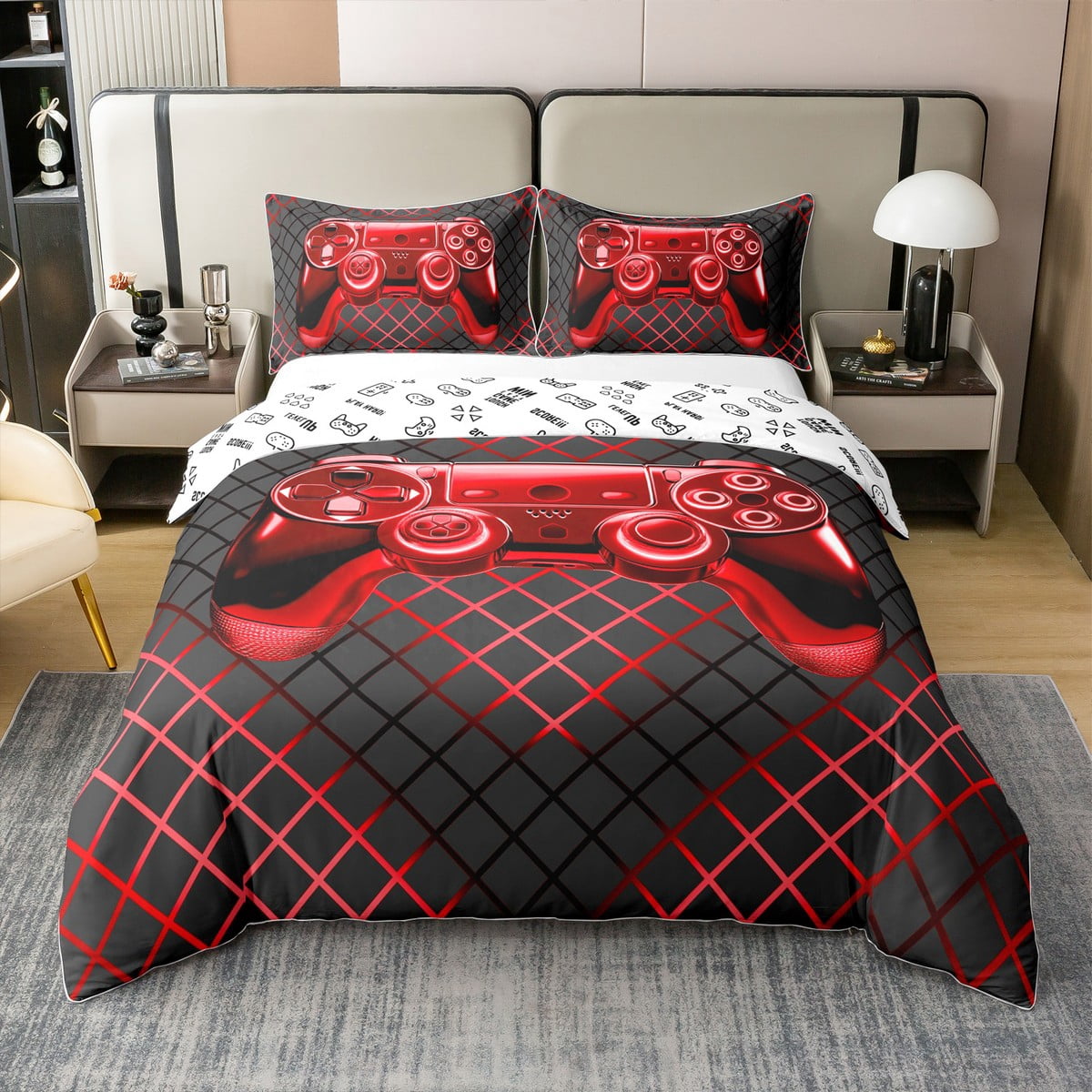 Erosebridal Game Controller 100% Cotton Duvet Cover Queen Size ...
