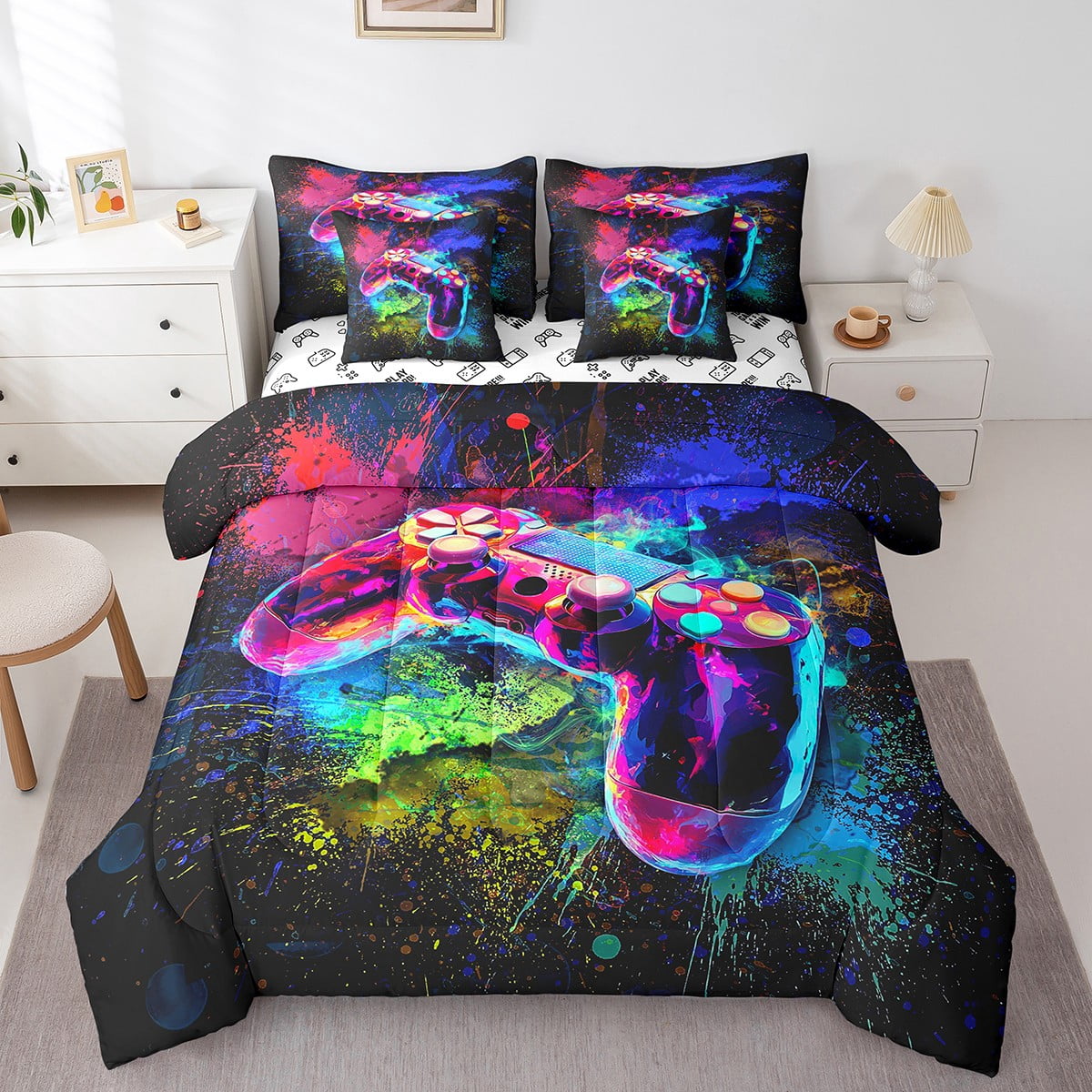 Erosebridal Game Controller Bedding King Size, Gaming Gamer Bedding ...