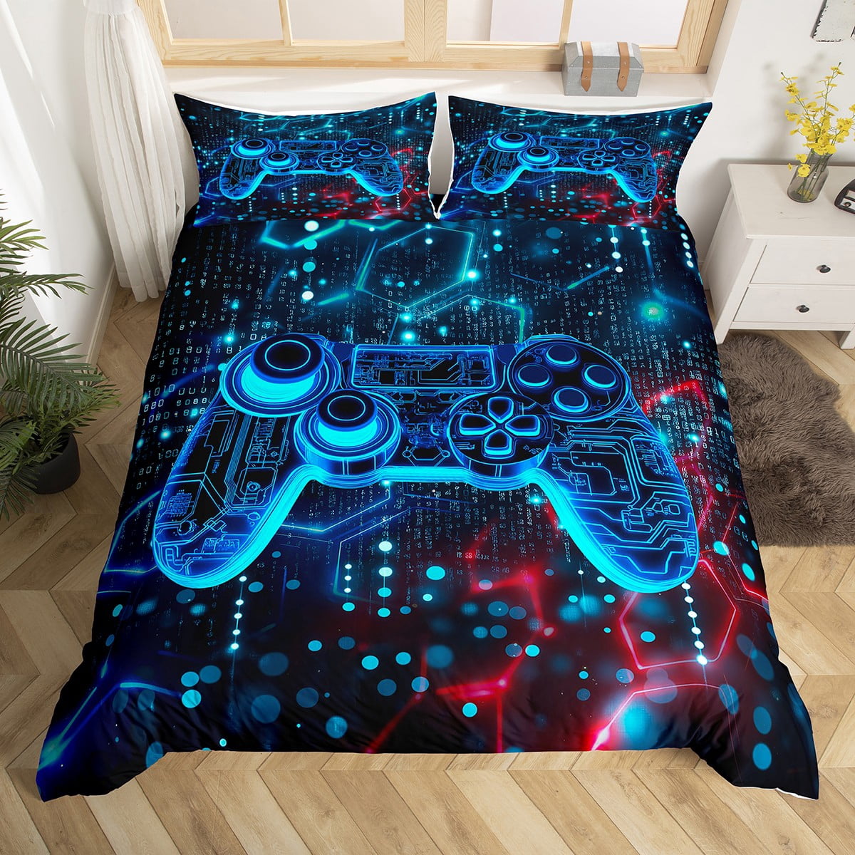 Erosebridal Gamepad Gamer Duvet Cover Twin,Game Gaming Bedding Sets ...