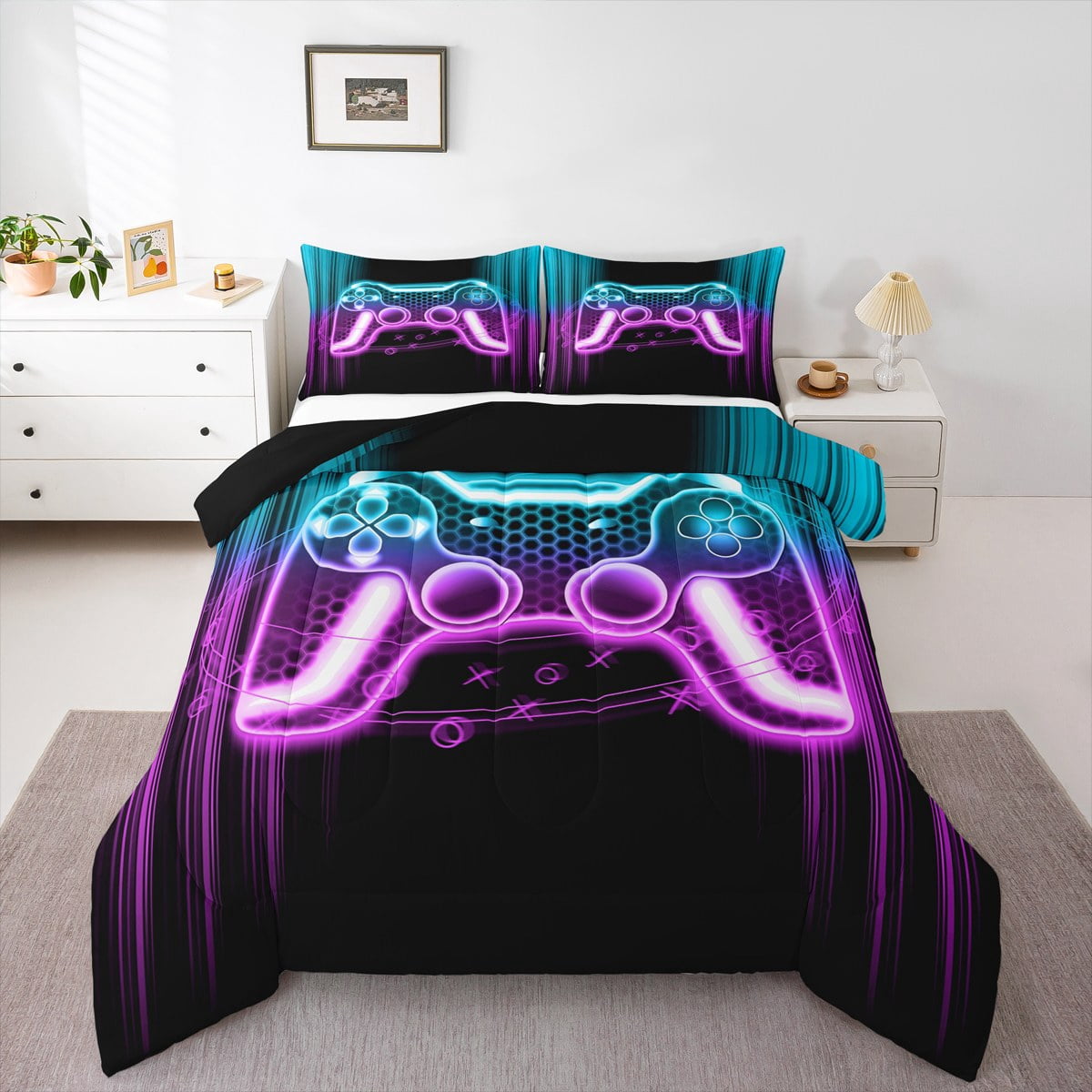 Erosebridal Gamer Comforter Sets Full Size,Video Game Comforters ...