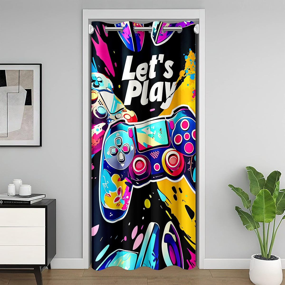 Erosebridal Gamer Doorway Curtain Privacy 1 Panel, 42"x84" Gaming 30% ...