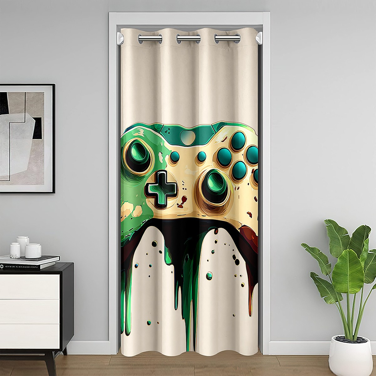 Erosebridal Gamer Doorway Curtain Privacy 1 Panel, 52"x84" Gaming 30% ...