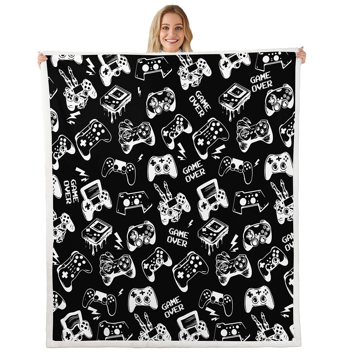 Erosebridal Gamer Fleece Throw Blanket Throw 50"x60" Gaming Plush ...