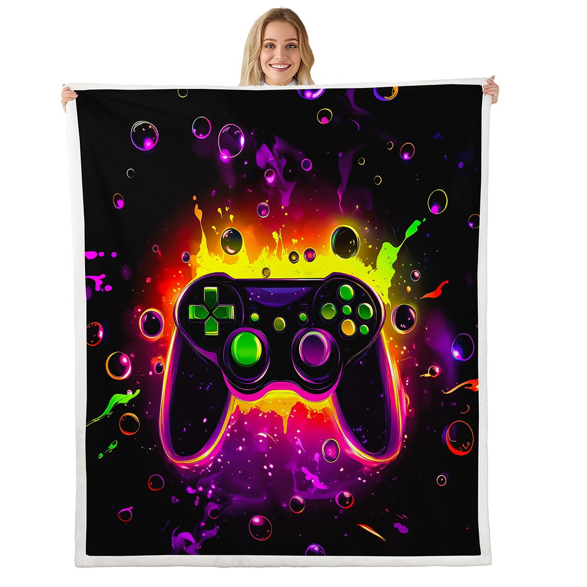 Erosebridal Gamer Fleece Throw Blanket Throw 50"x60" Gaming Plush ...