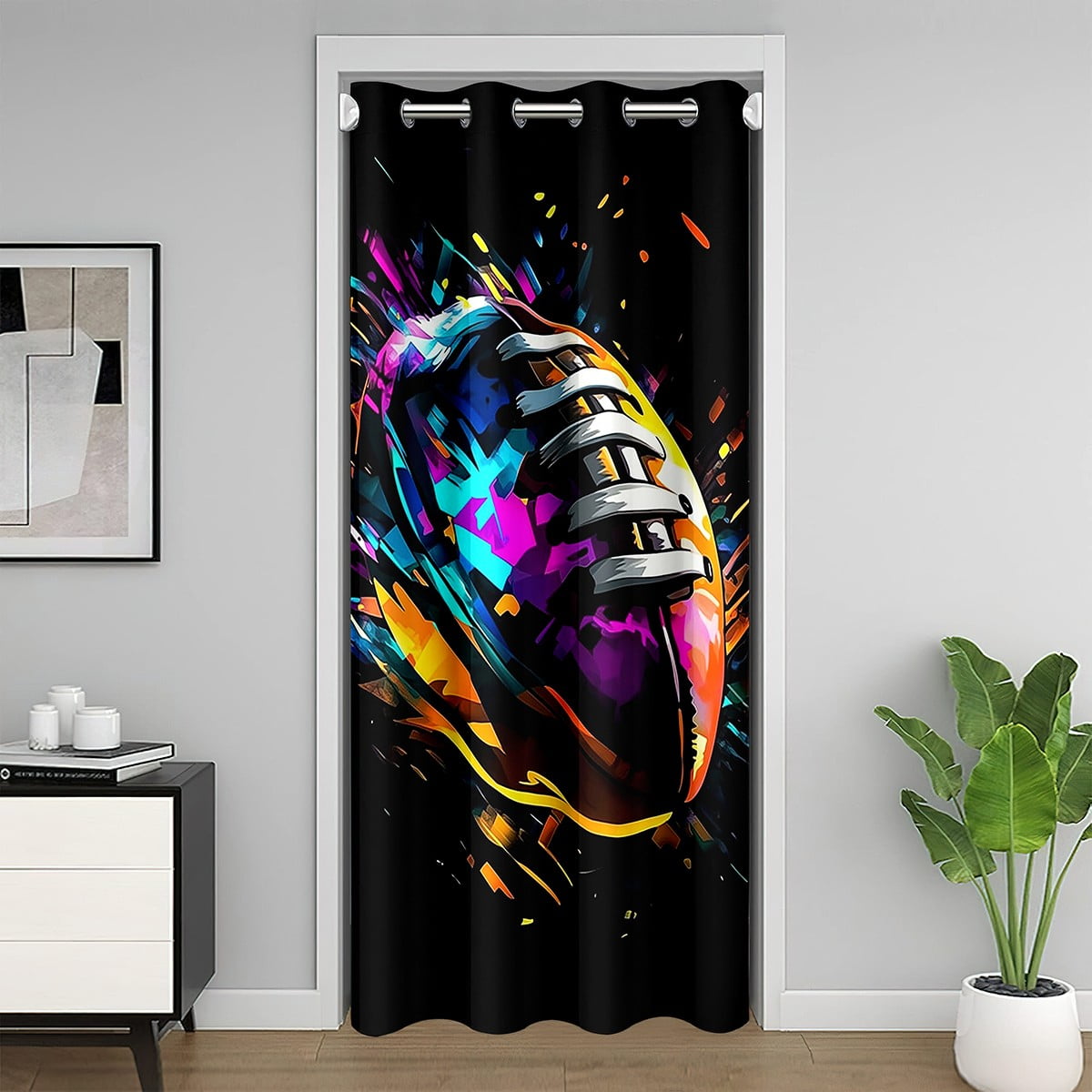 Erosebridal Gamer Football Door Curtain For Doorways 84"x42",American ...