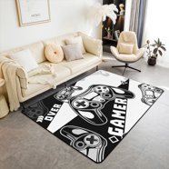 Large Gaming Rug for Kids Room, Video Game Controller Design Carpet for ...