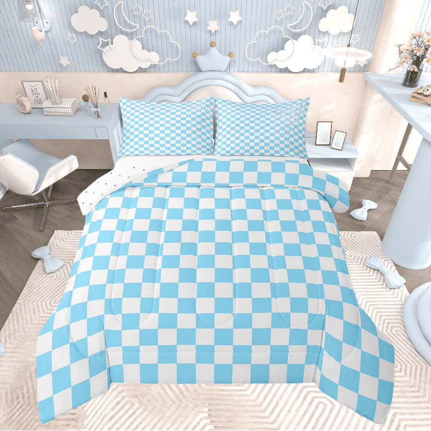 Erosebridal Geometric Buffalo Bedding Twin Comforter Set,Plaid Grid ...