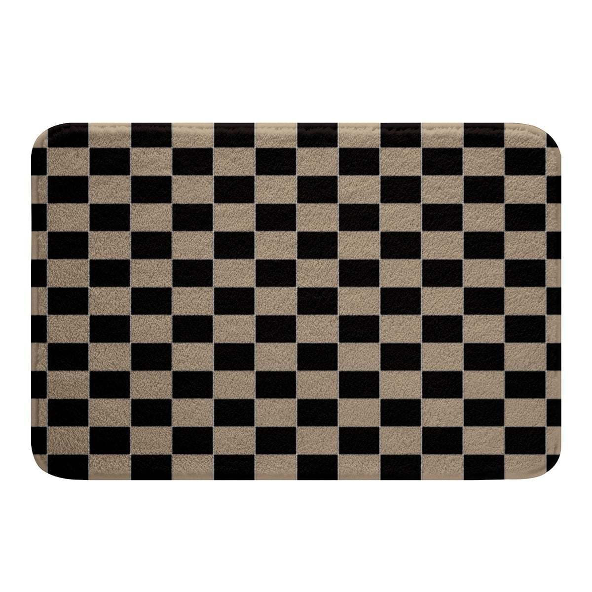 Erosebridal Geometric Plaid Door Mat 16"X24" Beige Black Brown ...