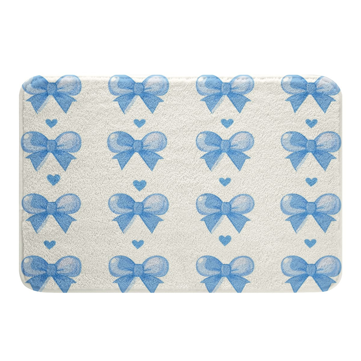 Erosebridal Girly Blue Bow Tie Bathtub Mat 16x24, Princess Bath Rug ...