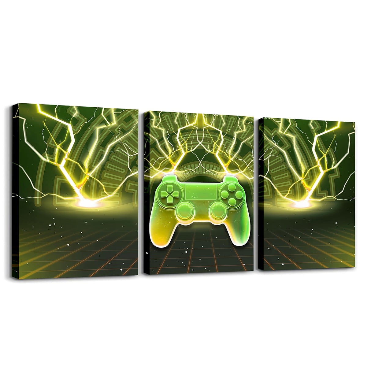 Erosebridal Gold Gamer Gaming Canvas Wall Art Living Room , Video Game ...