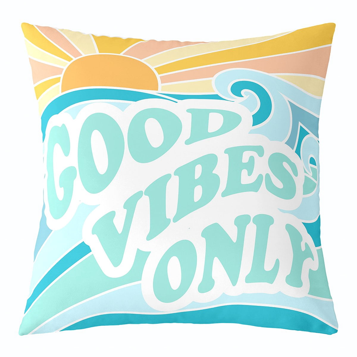 Erosebridal Good Vibes Only Pillow Cases,Motivational Sign Cushion ...