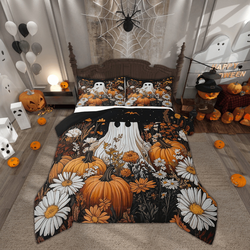 Erosebridal Gothic Ghost Comforter Sets King Size, Halloween Spooky ...