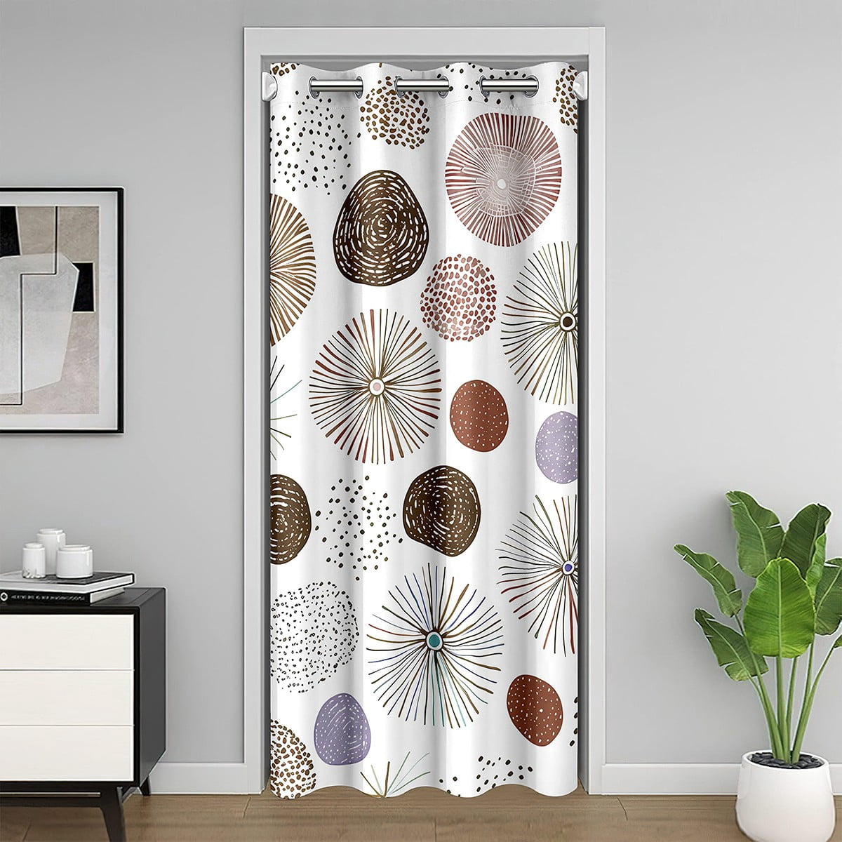 Erosebridal Gradient Fireworks Door Curtain For Doorways 84"x42 ...