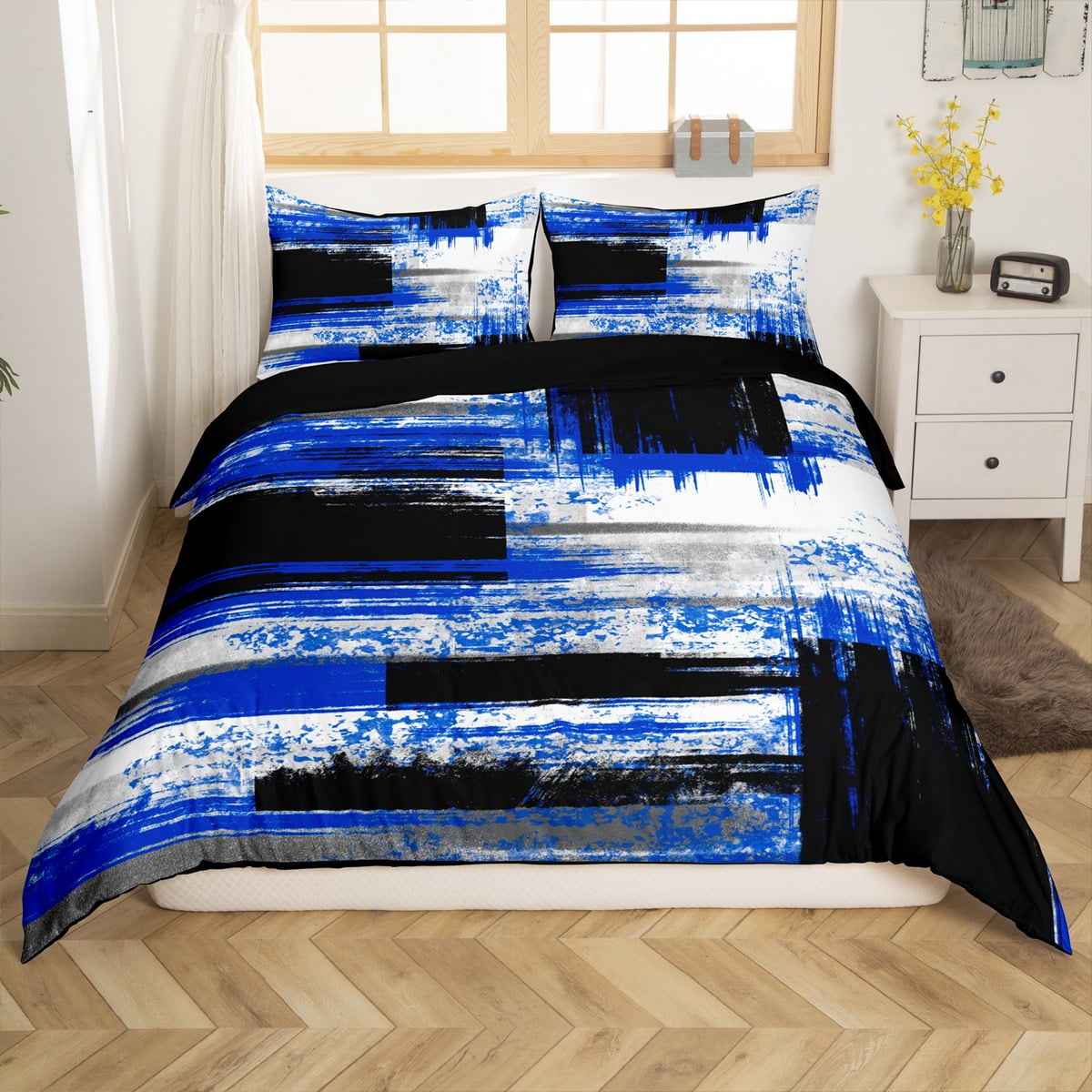 Erosebridal Gradient Ombre Duvet Cover Queen,Oil Painting Bedding Sets ...