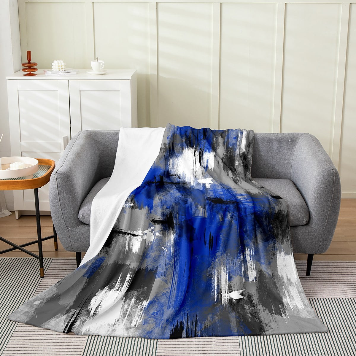Erosebridal Gradient Ombre Sherpa Blanket 50x60,Oil Painting Fuzzy ...