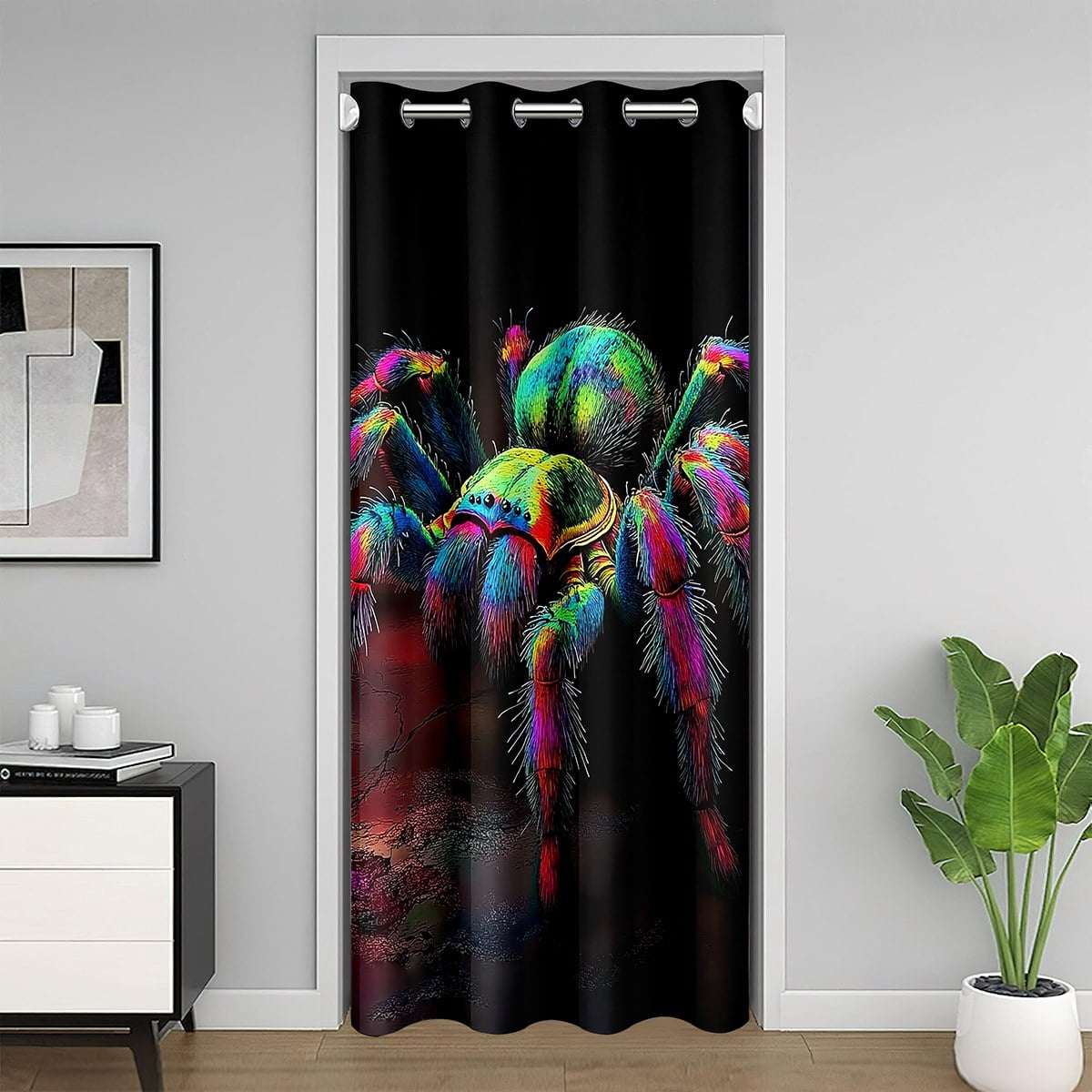 Erosebridal Gradient Wolf Spider Door Curtain For Door Window 42x80 ...
