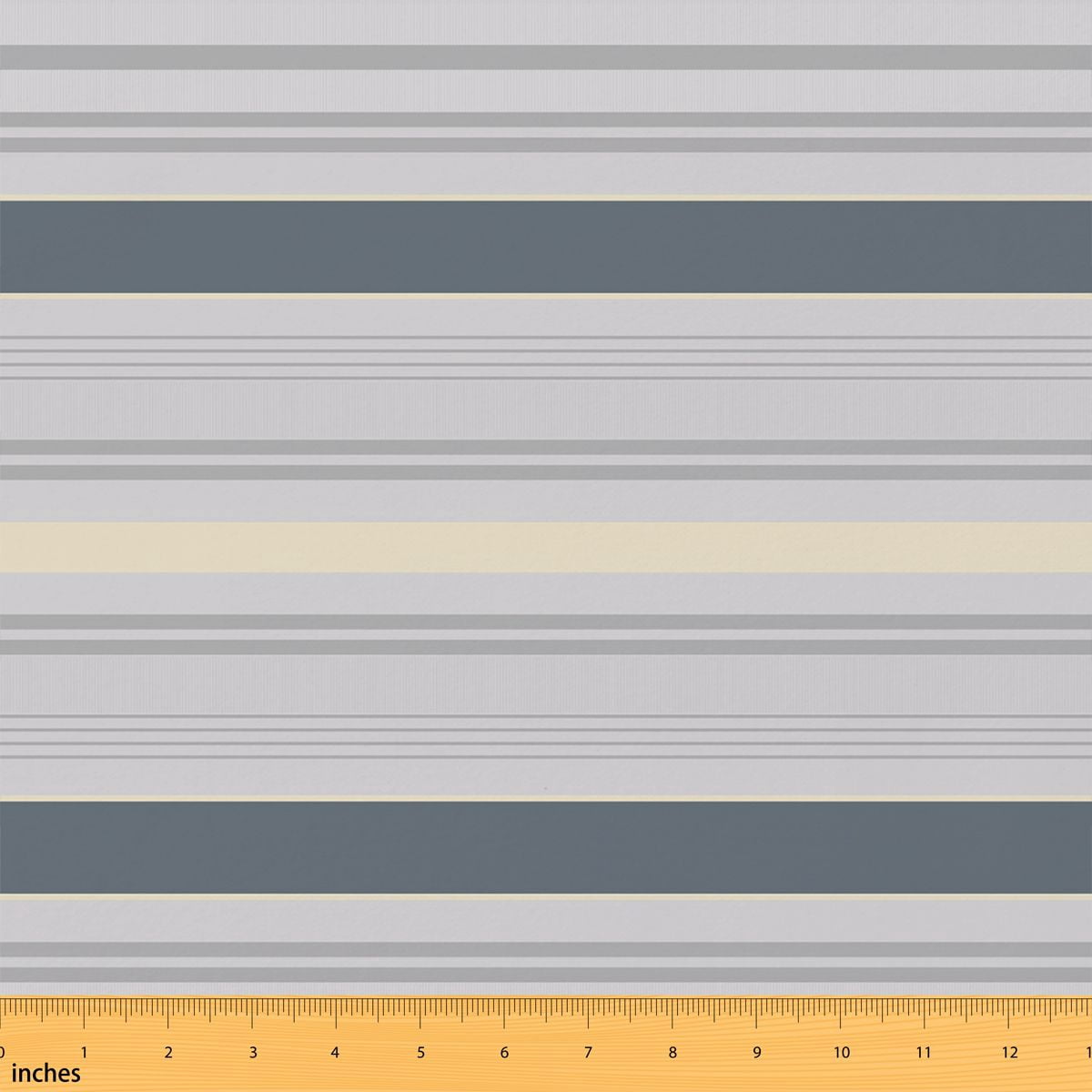 Erosebridal Gray Beige Horizontal Stripe Fabric by the Yard 2 Yards ...
