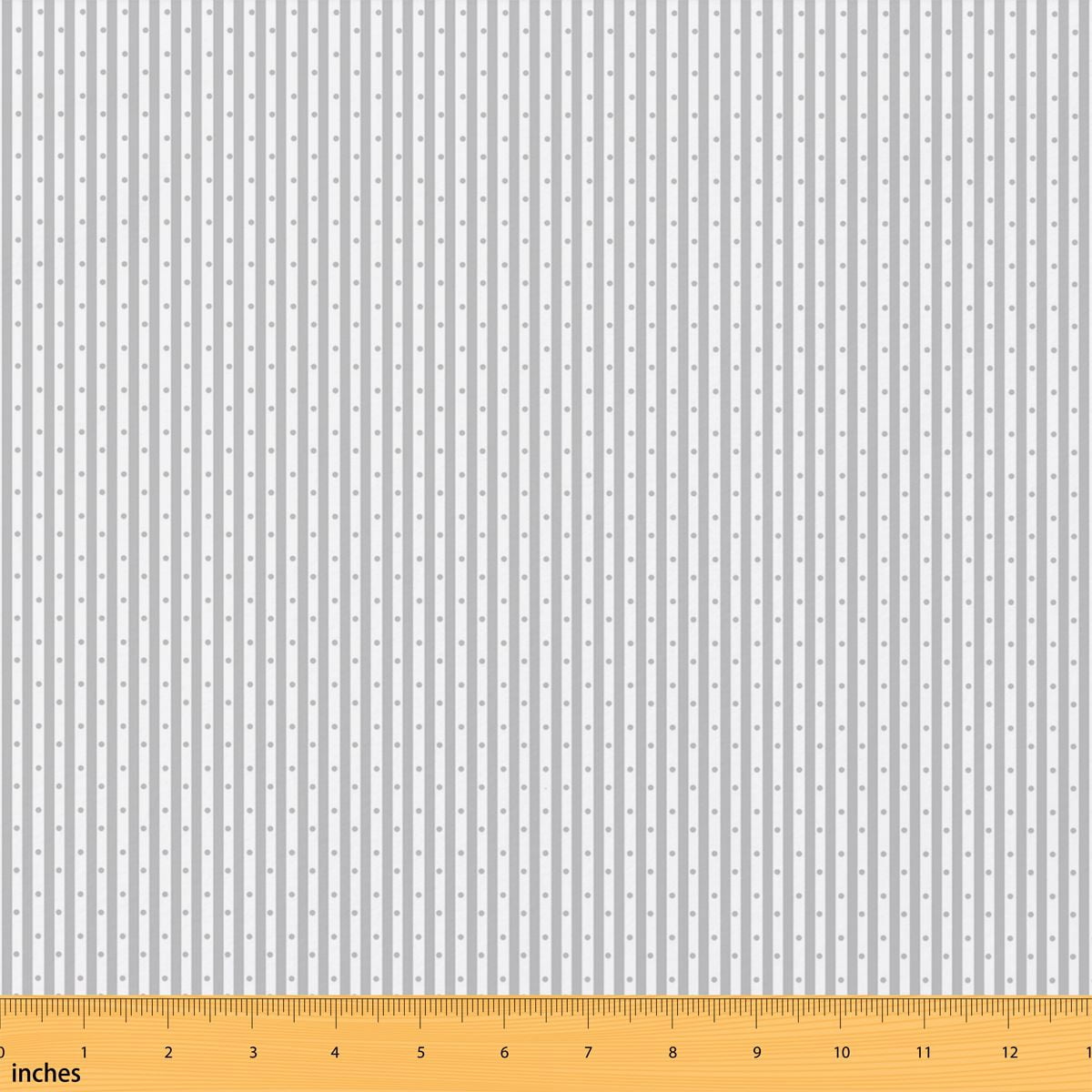 Erosebridal Gray Stripe Fabric by the Yard 2 Yards, Dot Pattern Sewing ...