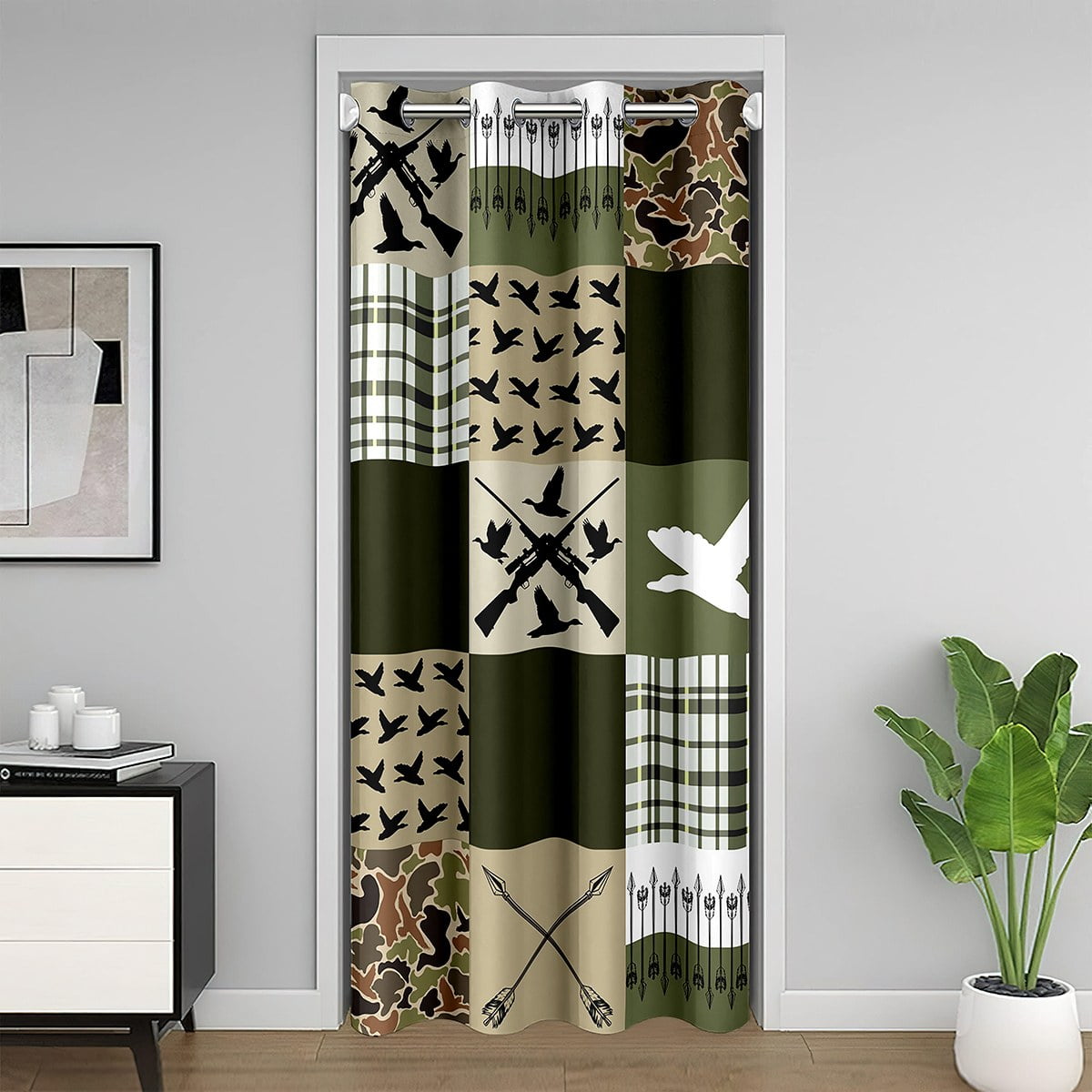 Erosebridal Green Camouflage Door Curtain For Doorways 80"x59 ...