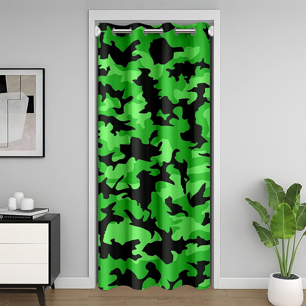 Erosebridal Green Camouflage Door Curtain Panel 52x80,Military Theme ...