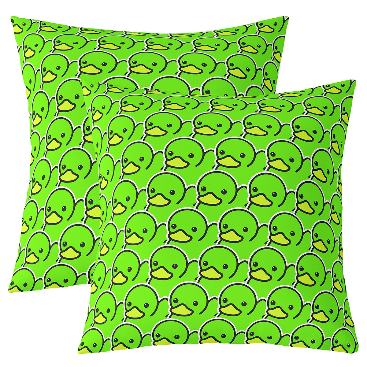 Erosebridal Green Duck Print Cushion Covers for Sofa Set of 2, Kawaii ...