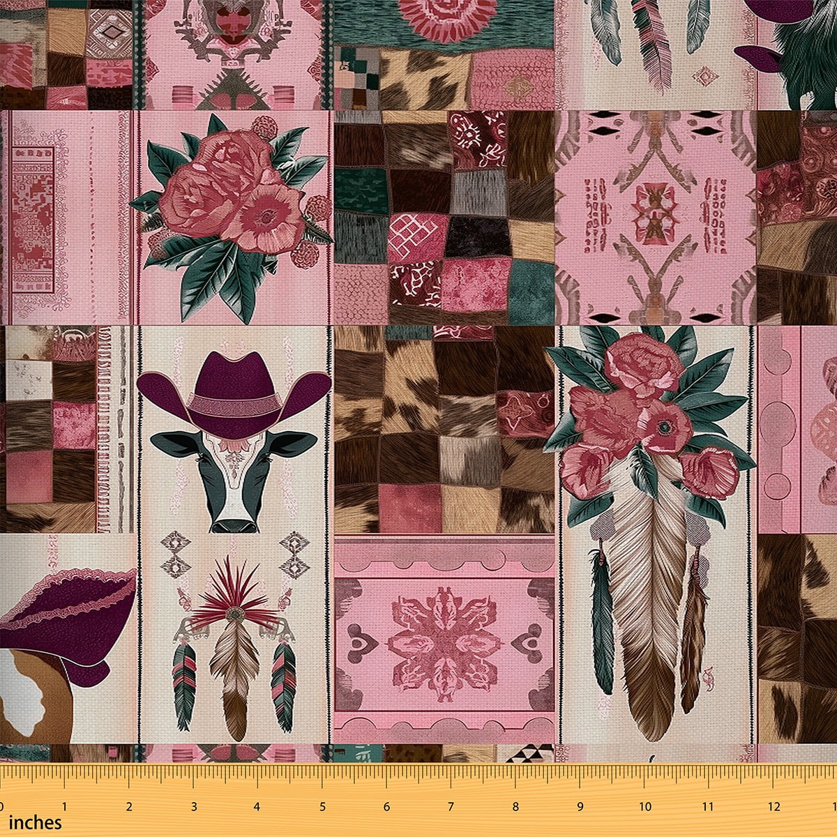 Erosebridal Groovy Flower Fabric By The Yard,Tribal Cowboy Upholstery ...