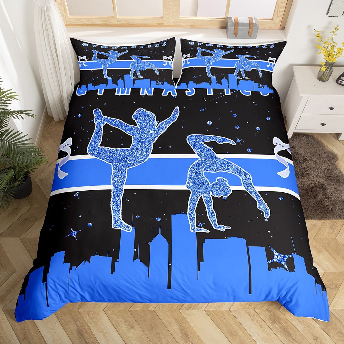 Erosebridal Gymnastics Duvet Cover Queen Little Bedding Sets, Dance ...