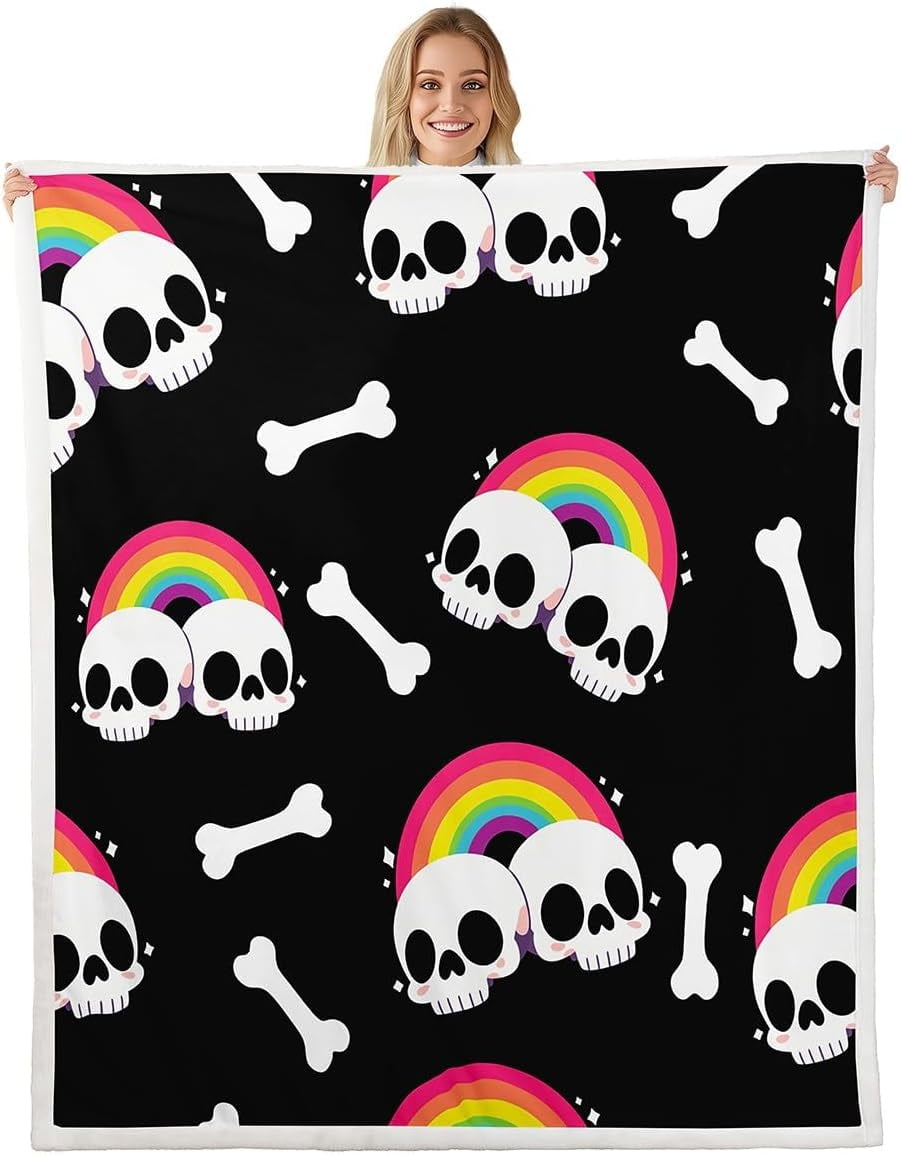 Erosebridal Halloween Bats Halloween Blanket Spider Web Gothic ...