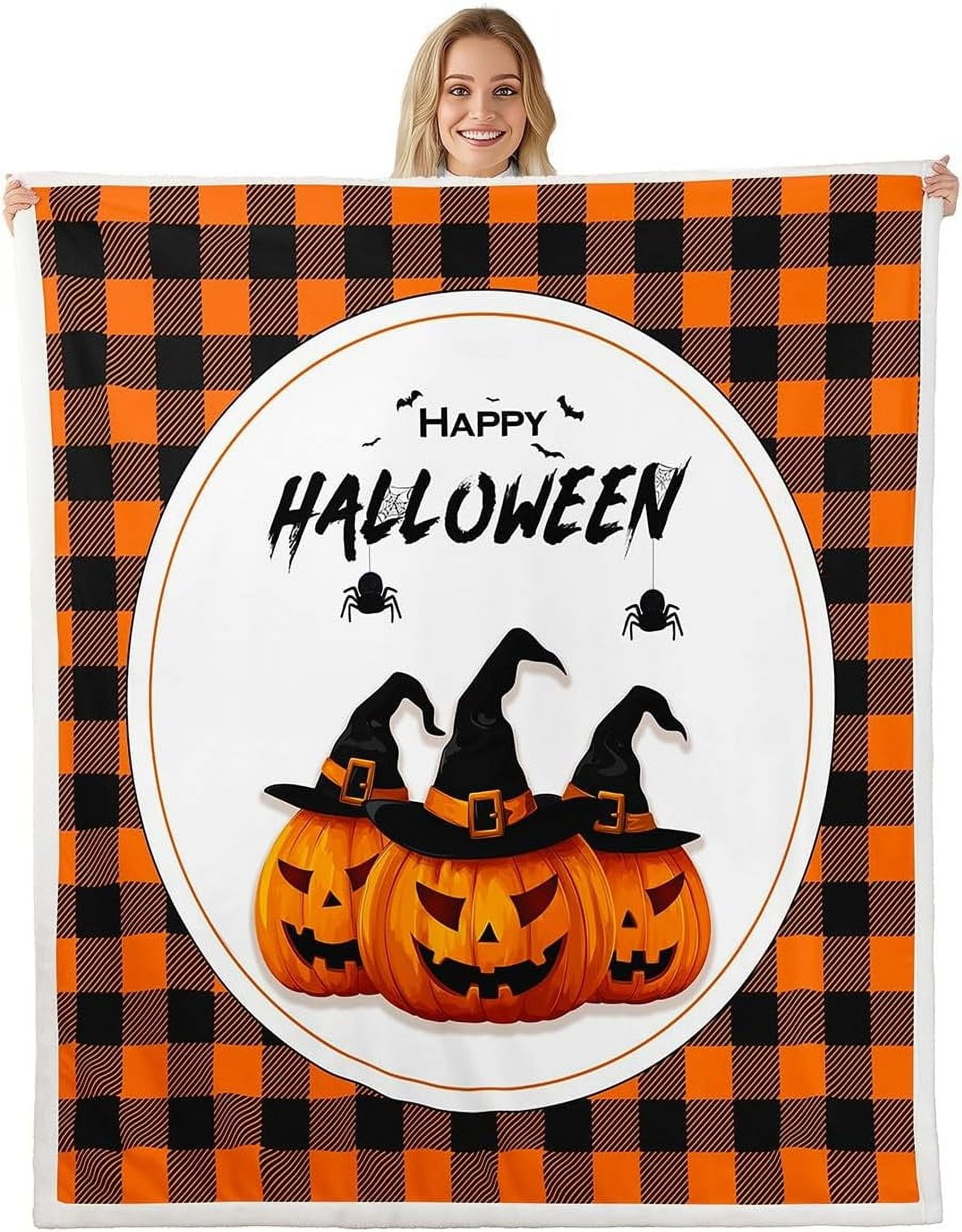 Erosebridal Halloween Bats Halloween Blanket Spider Web Gothic ...