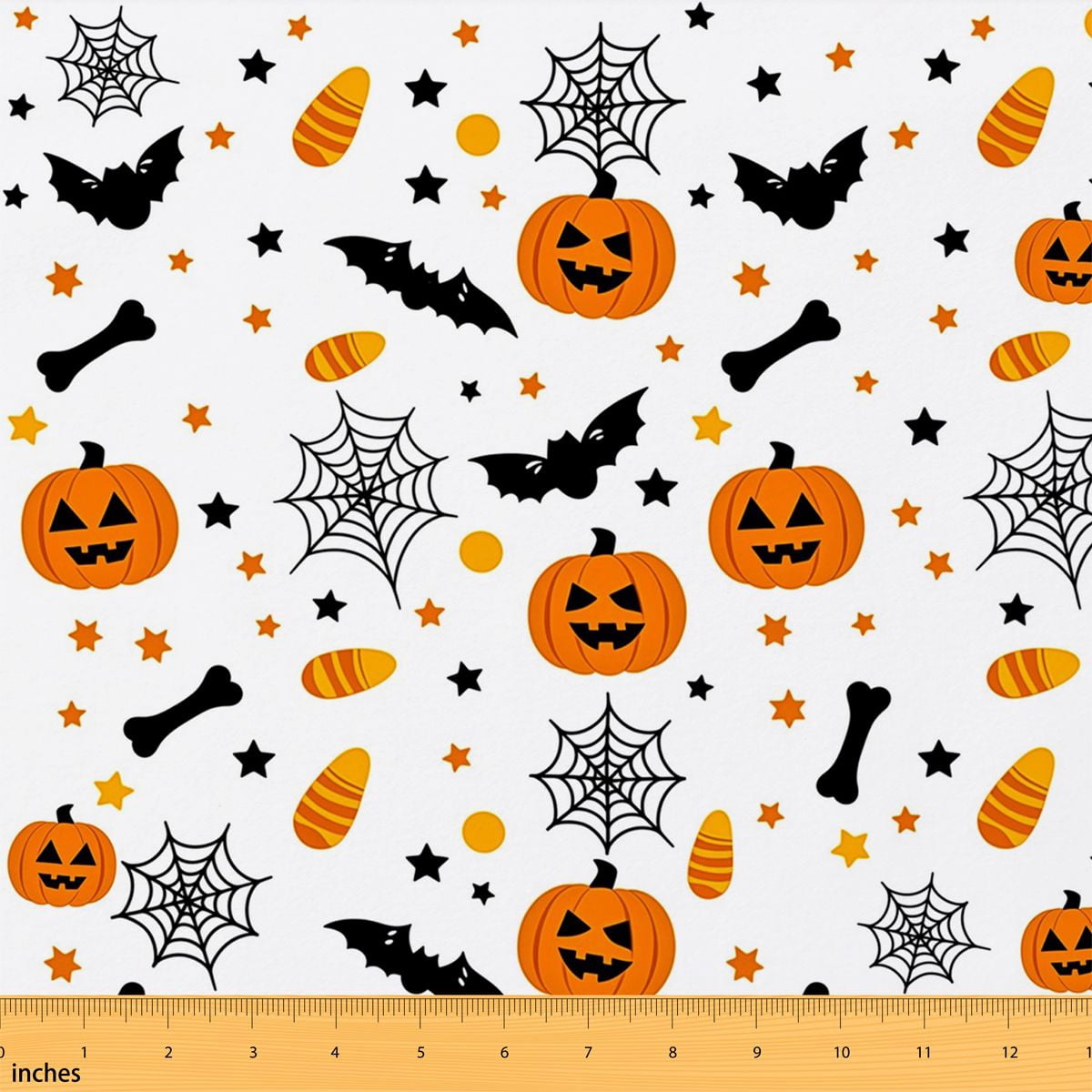 Erosebridal Halloween Element Fabric by the Yard 2 Yards, Jack O ...