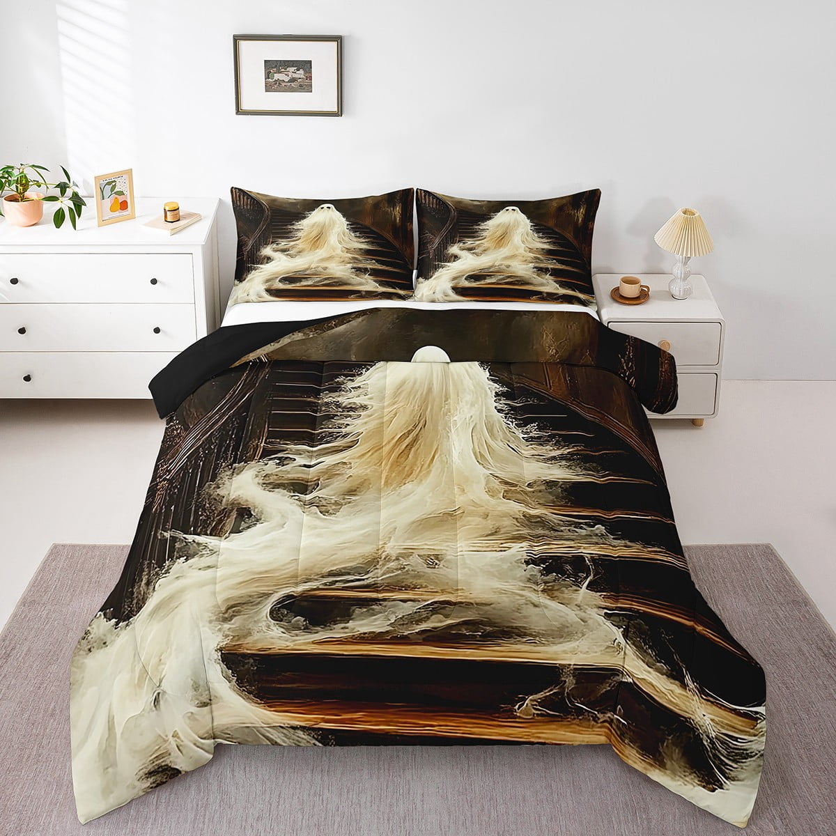 Erosebridal Halloween Ghost Bedding King Comforter Set, Vintage Western ...
