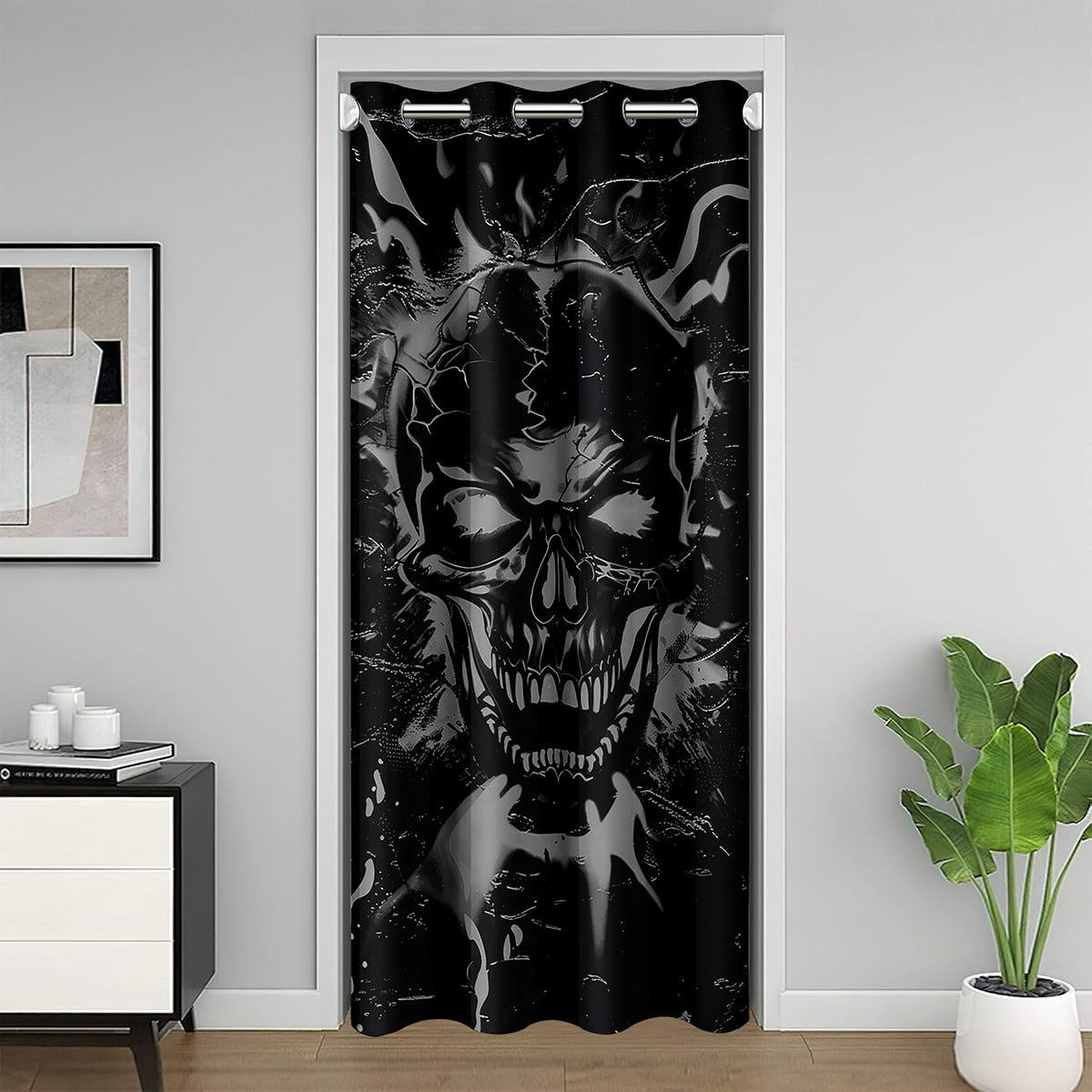 Erosebridal Halloween Skeleton Door Curtain For Doorways 34x80, Neon ...