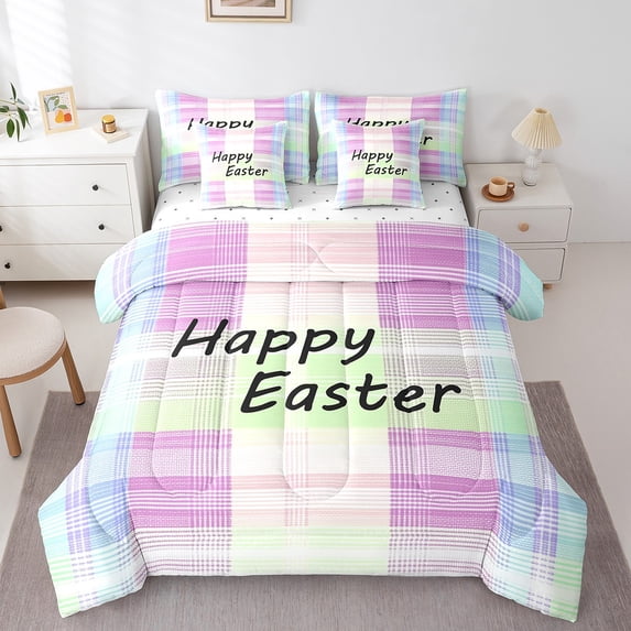 Erosebridal Happy Easter Bedding King Size, Rustic Festival Bed Set ...