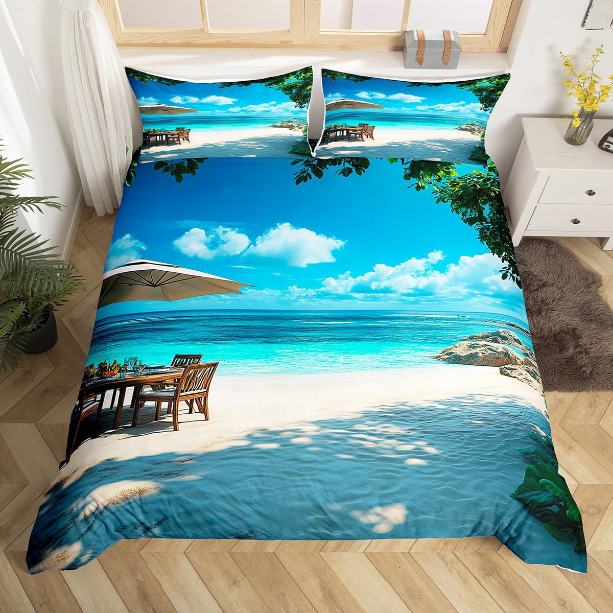 Erosebridal Hawaii Beach Duvet Cover, Coastal Ocean Bedding Sets ...