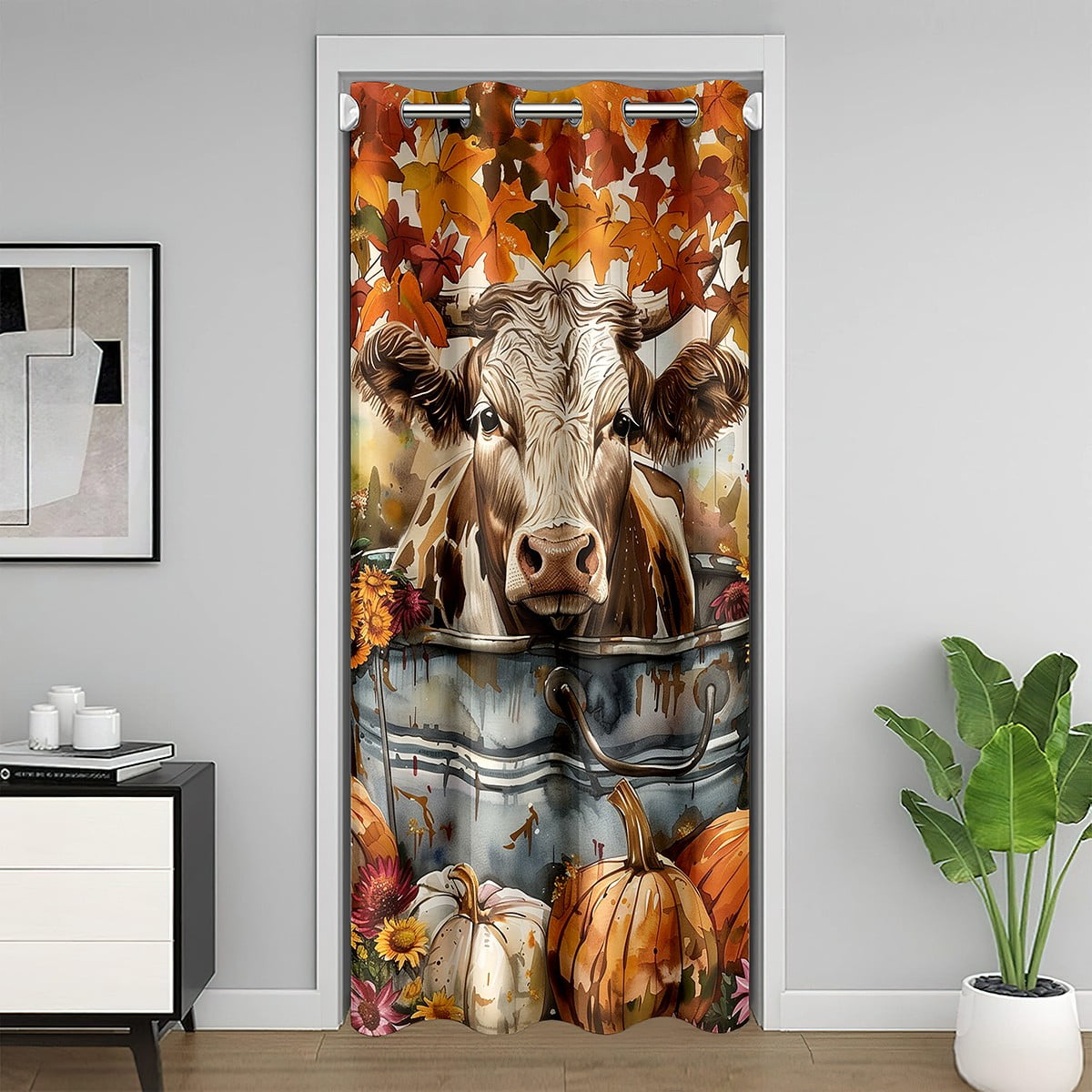Erosebridal Highland Cow Doorway Curtain Privacy 1 Panel, 34"x80 ...