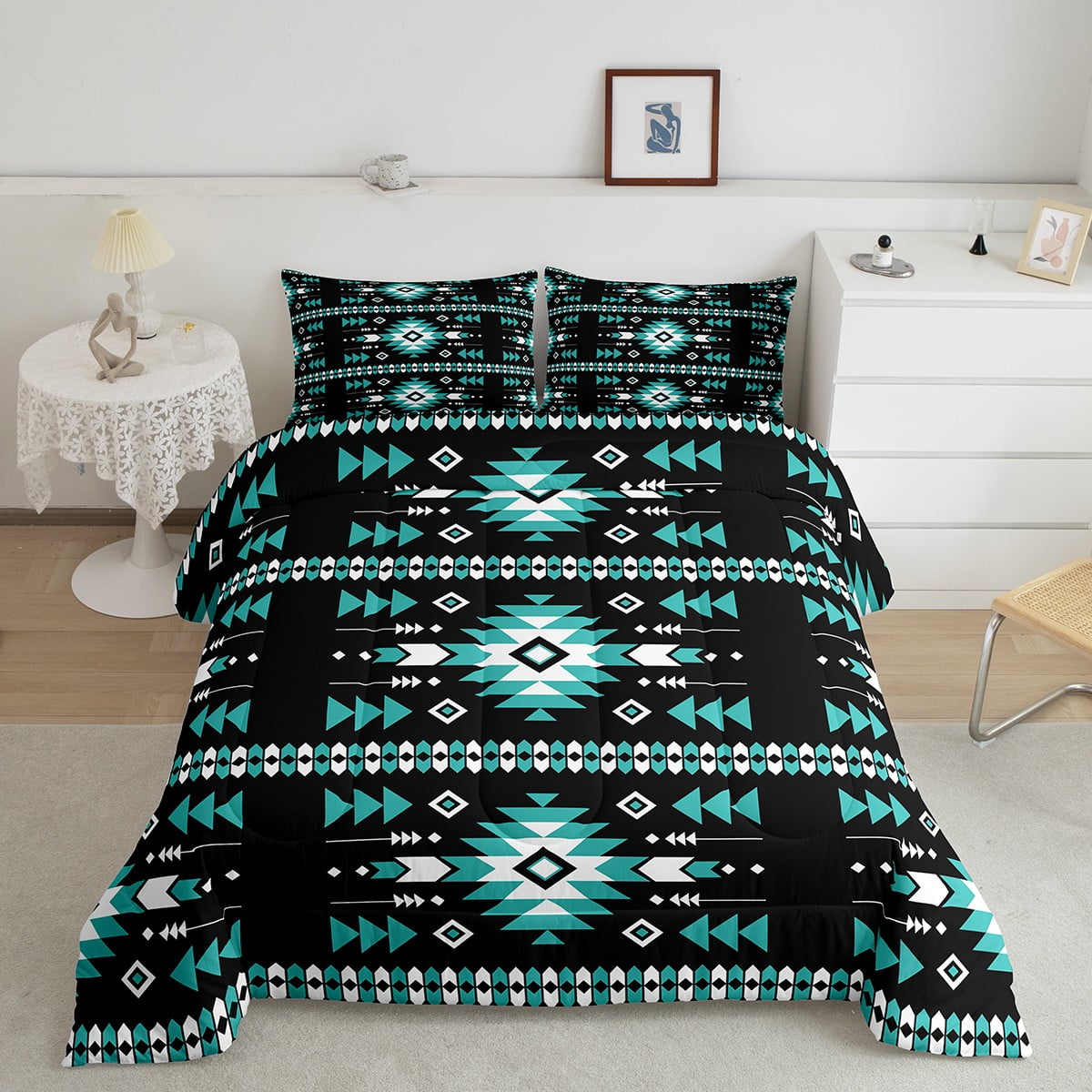 Erosebridal Retro Aztec Bedding Sets King with Comforter, Bohomian ...