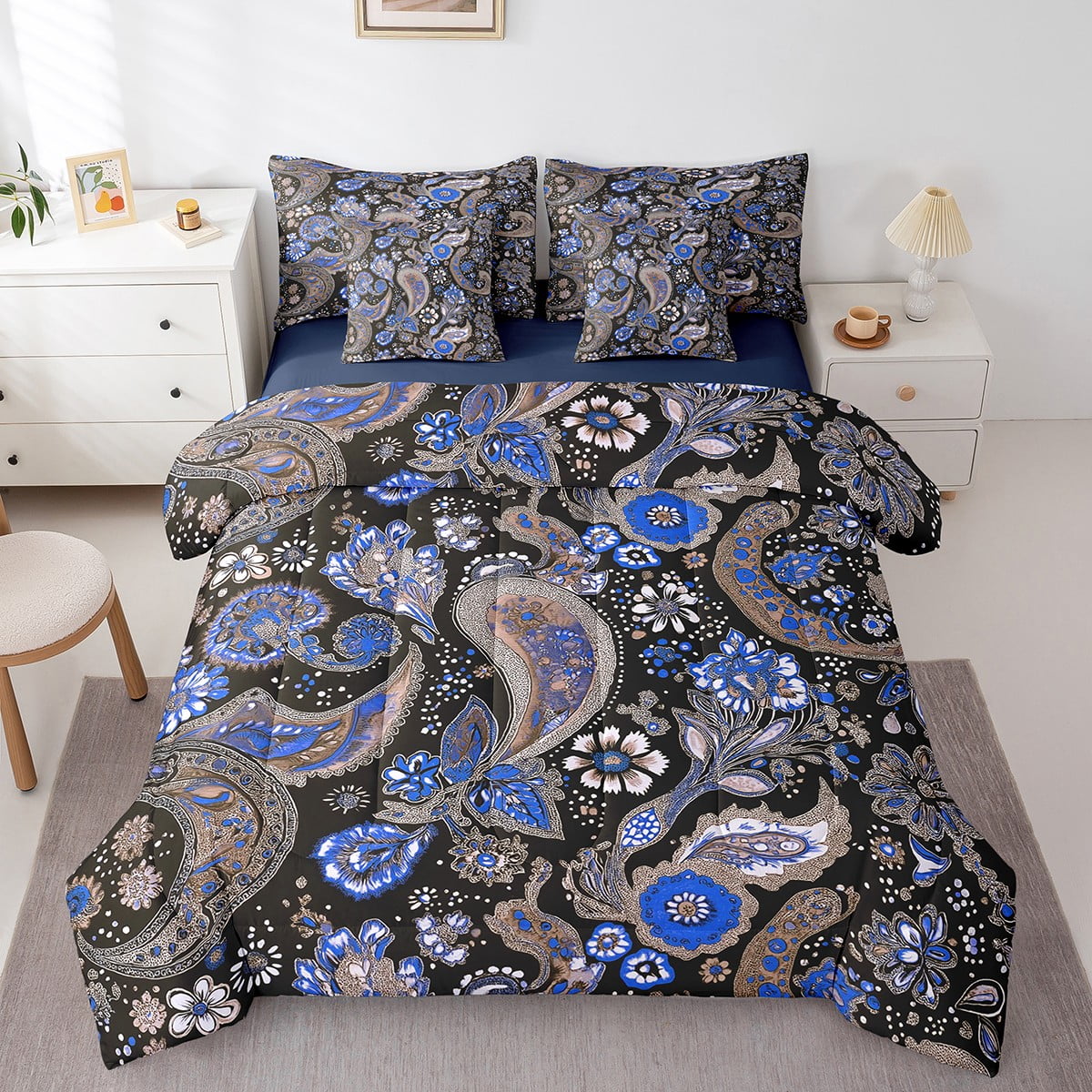 Erosebridal Hippie Paisley Bed in a Bag Twin size, Southwestern Bed Set ...