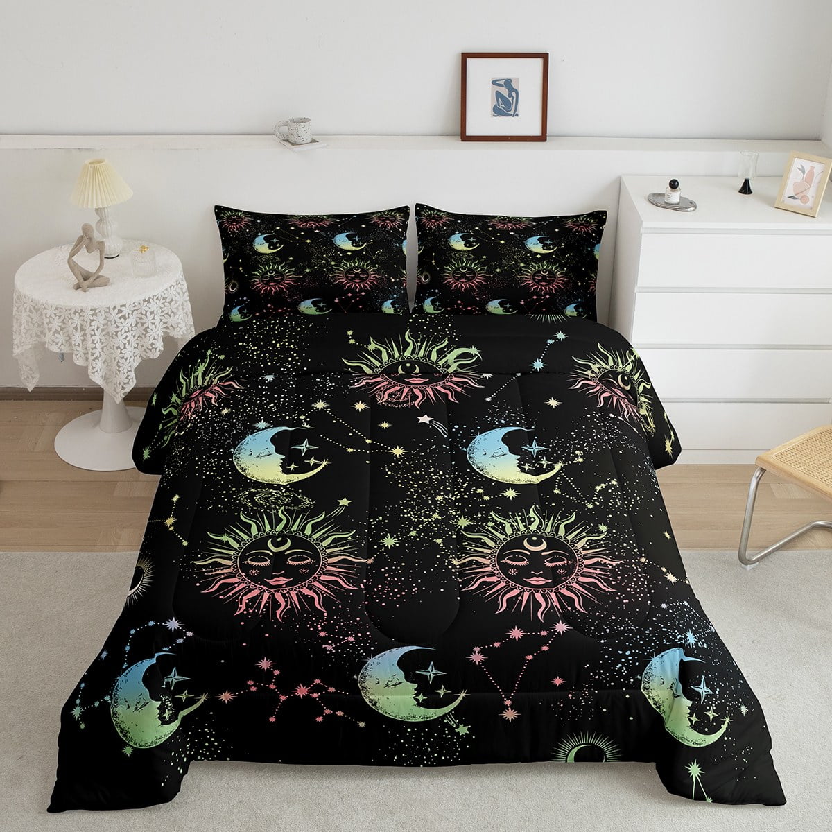 Erosebridal Hippie Sun Bedding Sets Twin with Comforter, Horoscope ...