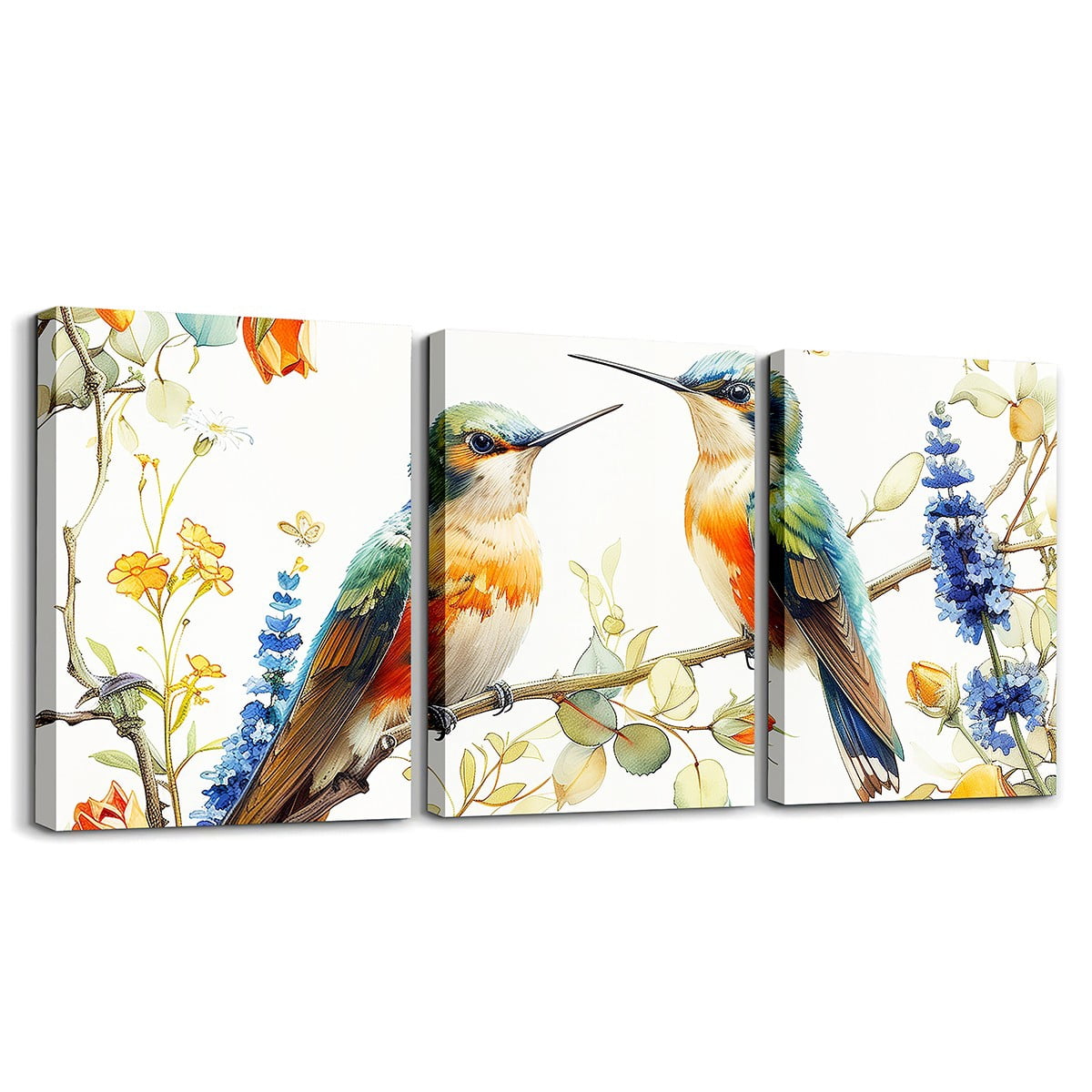 Erosebridal Hummingbird Paintings Wall Decor Bedroom, Botanical ...