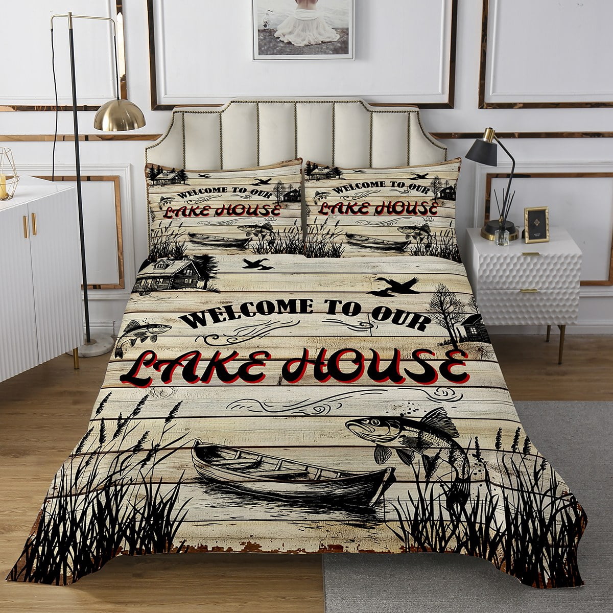 Erosebridal Hunting and Fishing Quilt Sets for Queen Size Bed ...