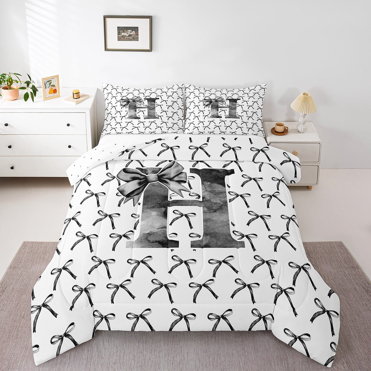 Erosebridal Initial Letter Bedding Sets Full with Comforter,Monogrammed ...