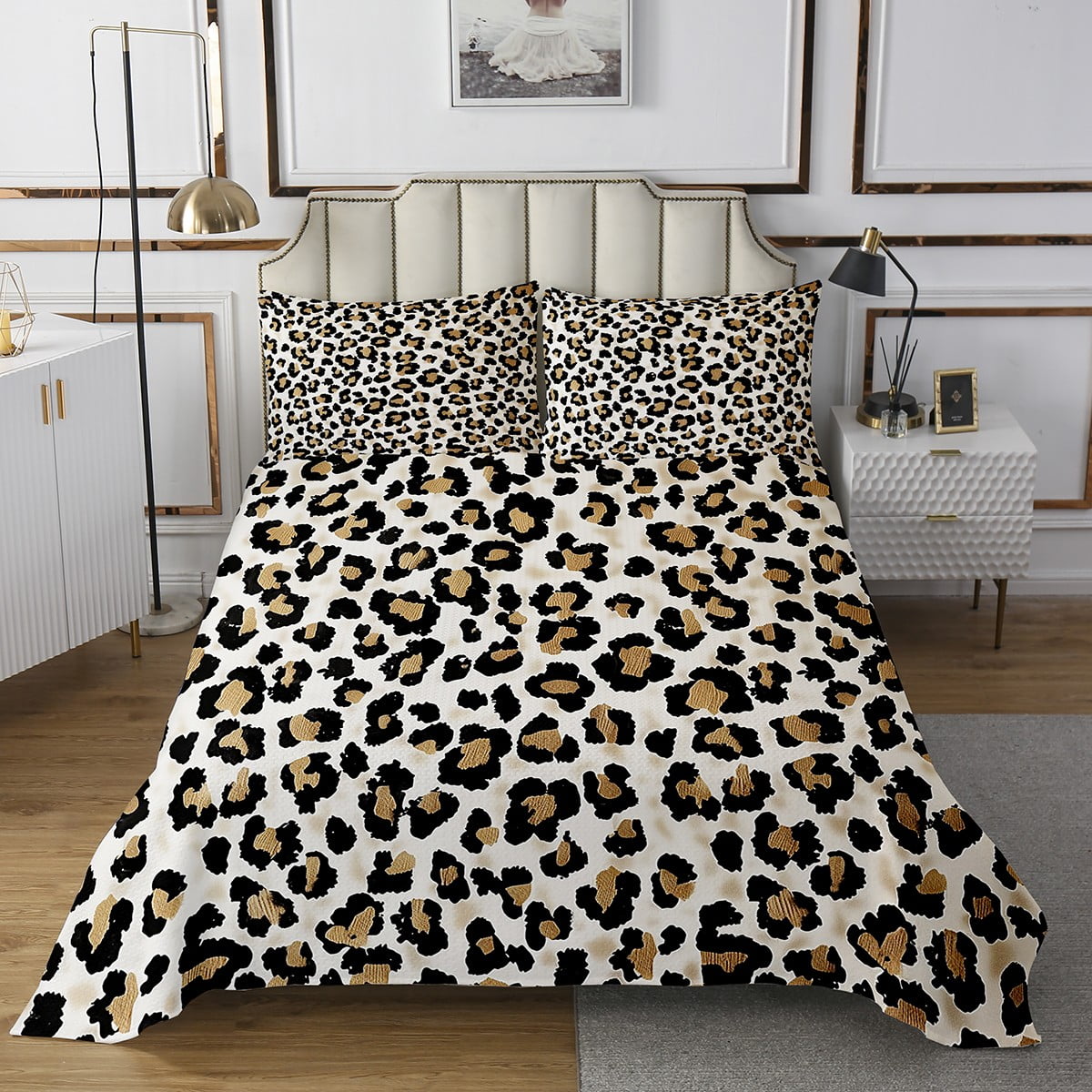 Erosebridal Jungle Cheetah Print Coverlet Set King,Safari Animal ...
