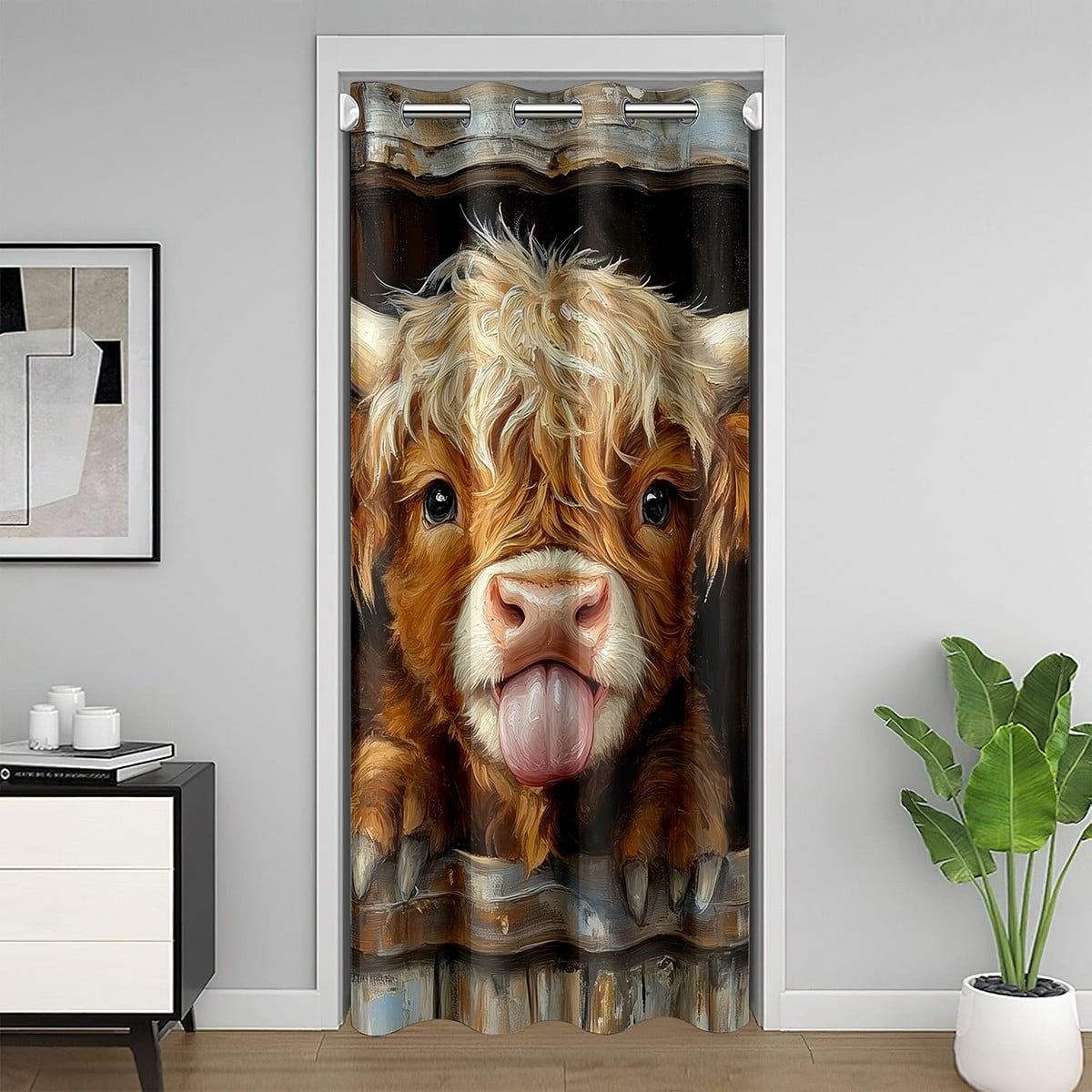 Erosebridal Kawaii Cow Door Curtain For Door Window 34x80 for Teens ...
