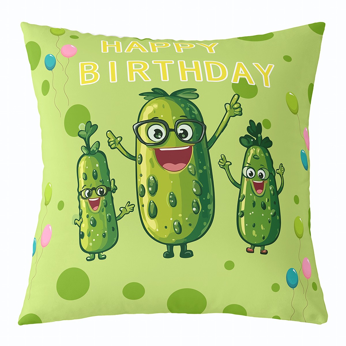 Erosebridal Kawaii Cucumber Cushion Covers for Sofa,Happy Birthday ...