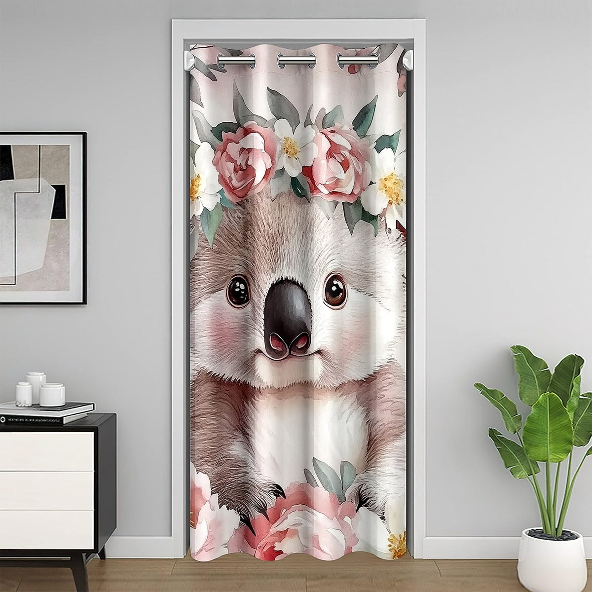 Erosebridal Kawaii Koala Door Curtain For Door Window 42x80, Cartoon ...